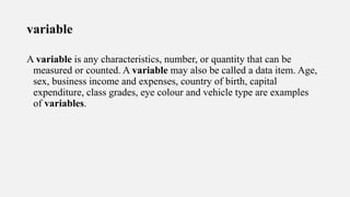 Introduction to statistics in health care | PPTX