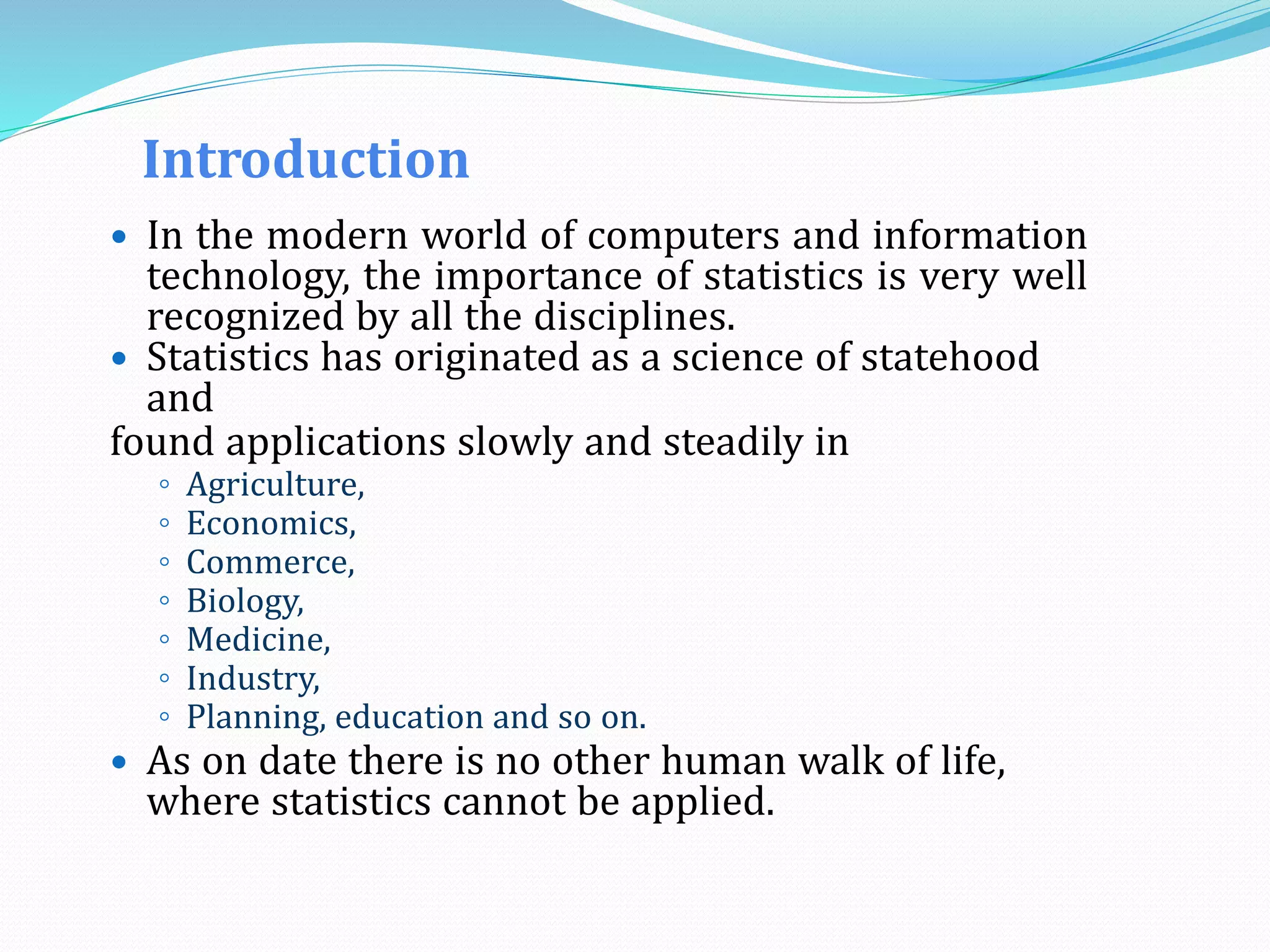 Introduction to Statistics | PPT