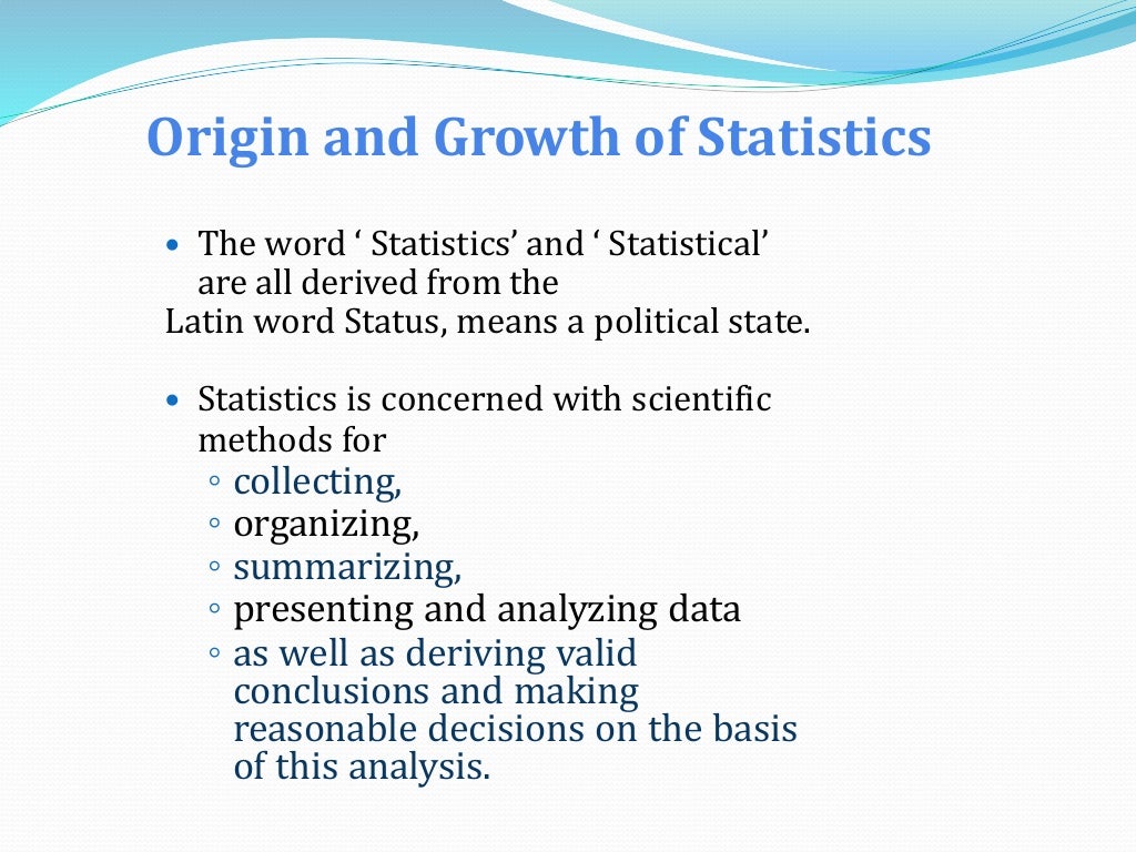Introduction to Statistics