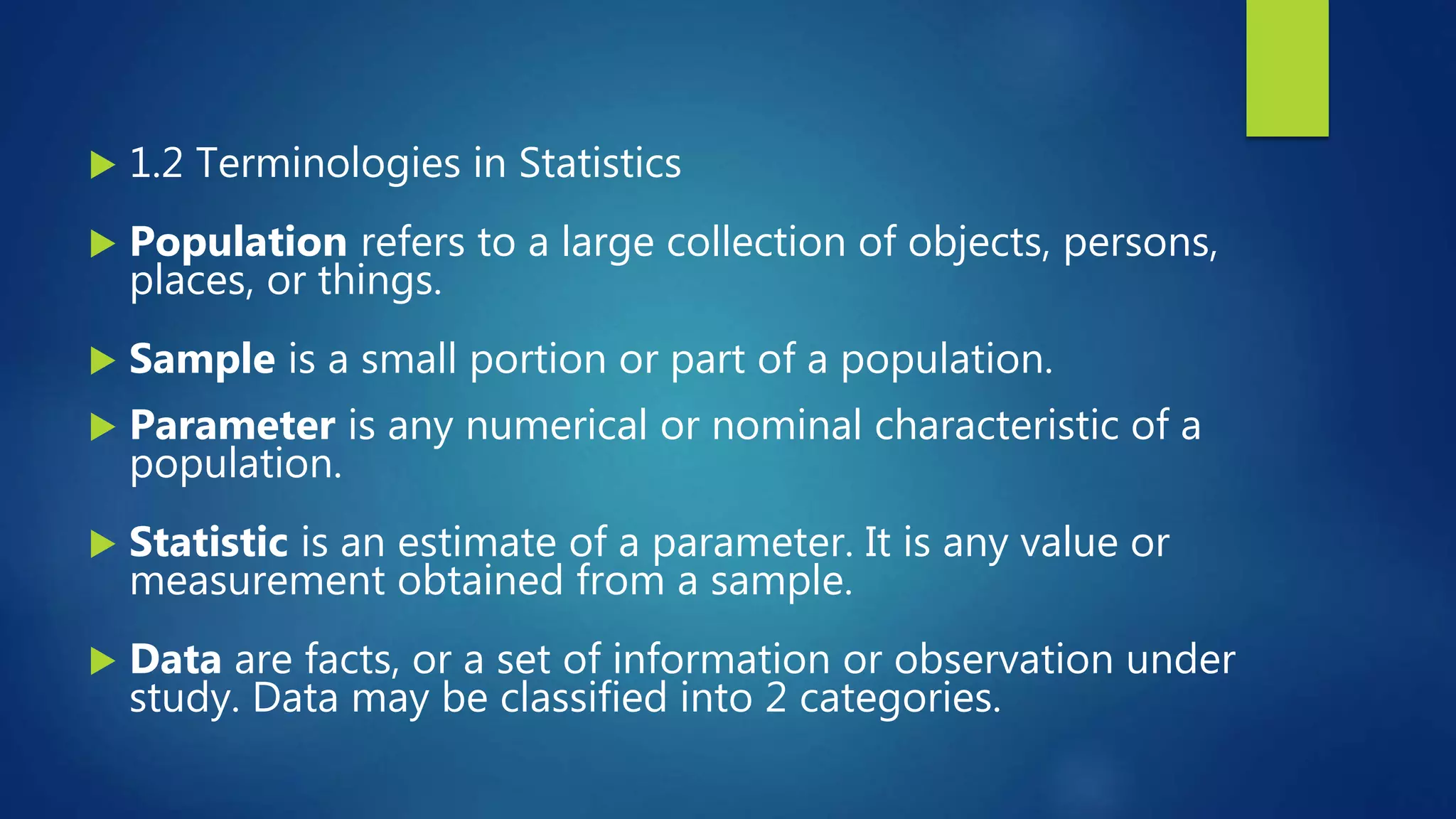 Introduction to statistics | PPT
