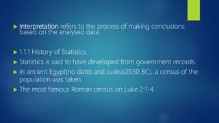 Introduction to statistics | PPT