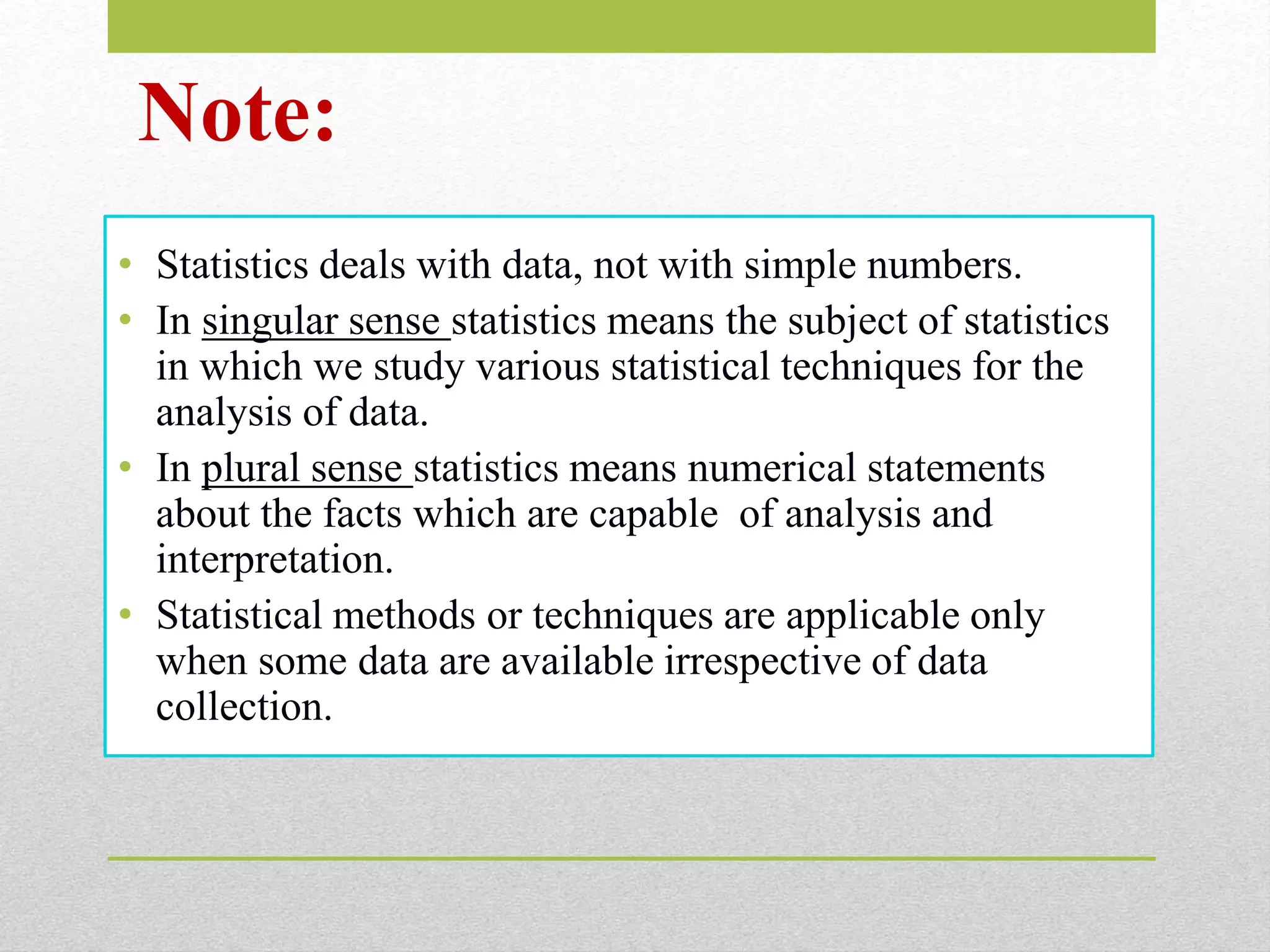 #1 Introduction to statistics | PPTX | Science