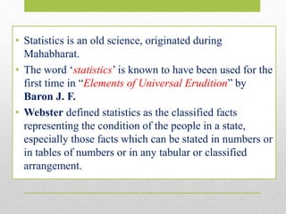 #1 Introduction to statistics | PPTX | Science