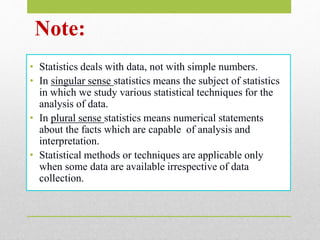 #1 Introduction to statistics | PPTX | Science