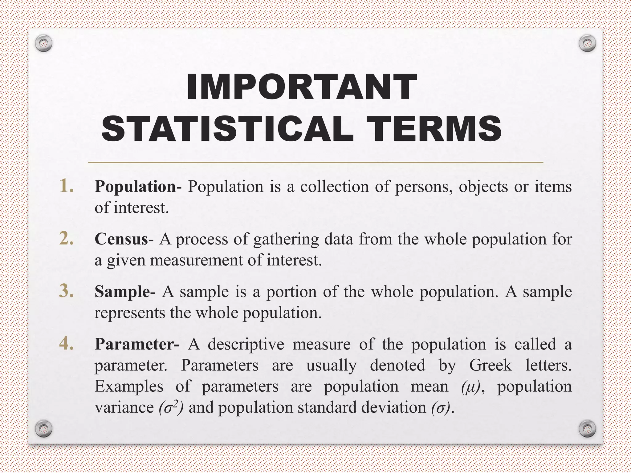 Introduction to statistics | PPTX