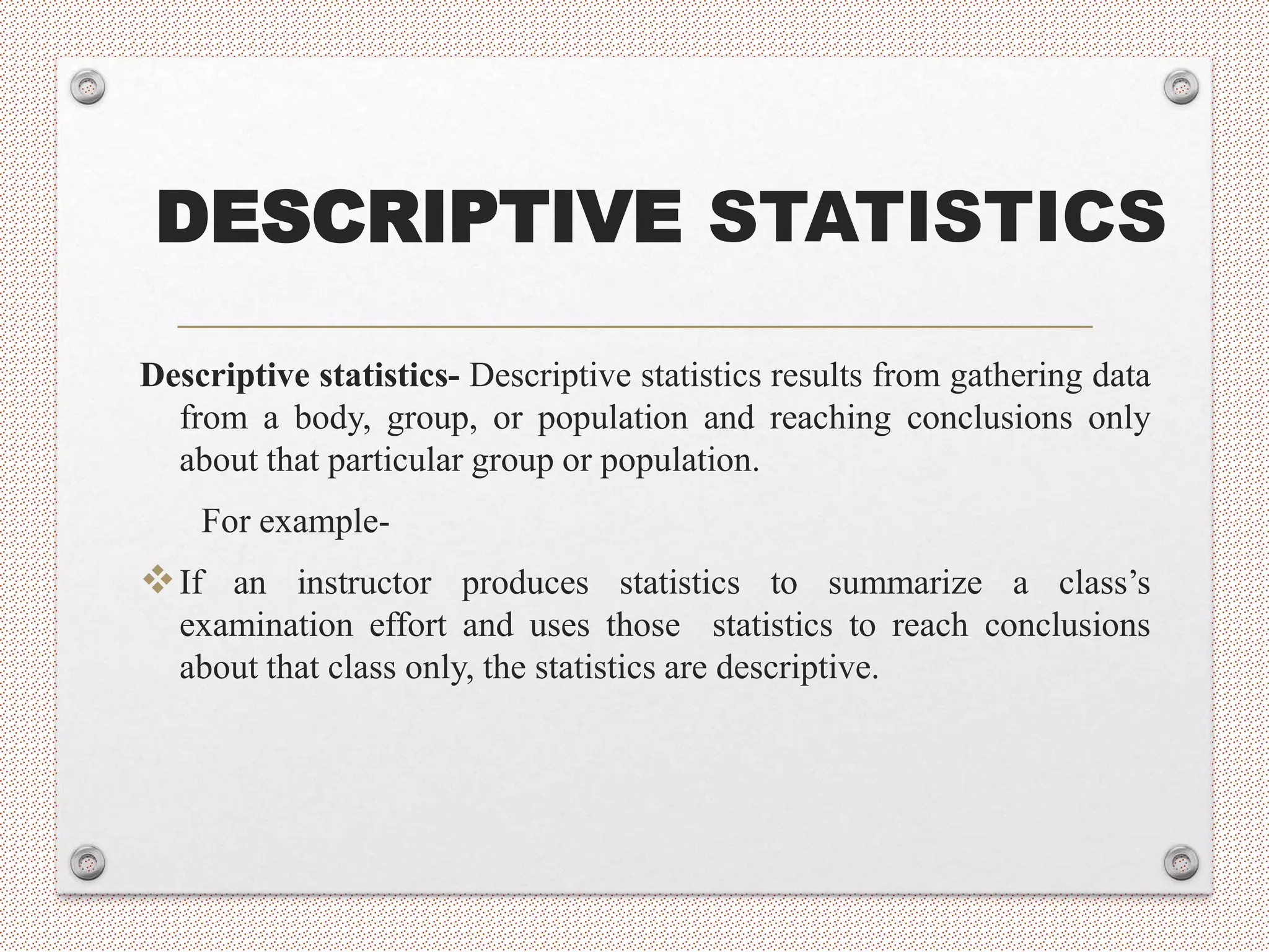 Introduction to statistics | PPTX