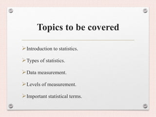 Introduction to statistics | PPTX