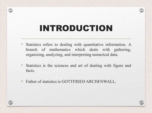 Introduction to statistics | PPTX