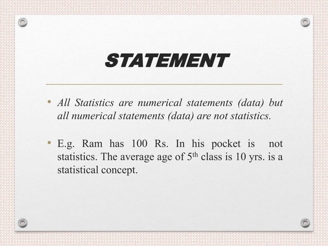 Introduction to statistics | PPTX