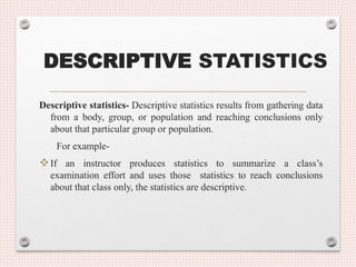 Introduction to statistics | PPTX