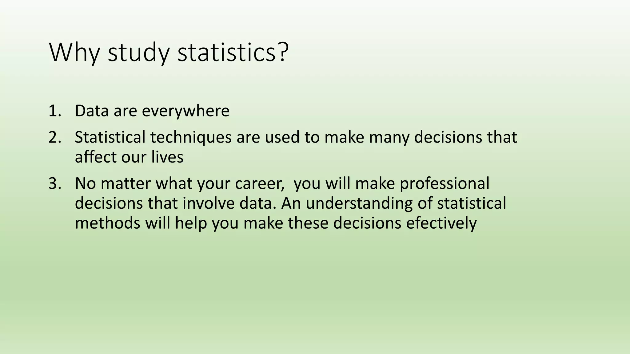 Introduction to statistics | PPTX