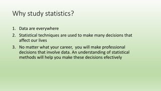 Introduction to statistics | PPTX | Science