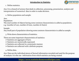 Introduction to Statistics | PPT