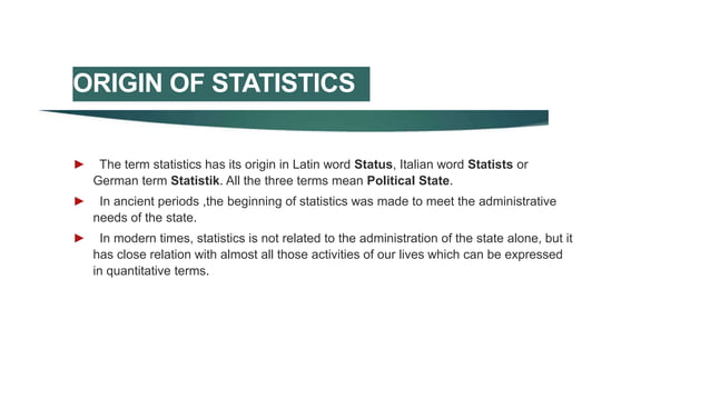 introduction to statistics | PPT