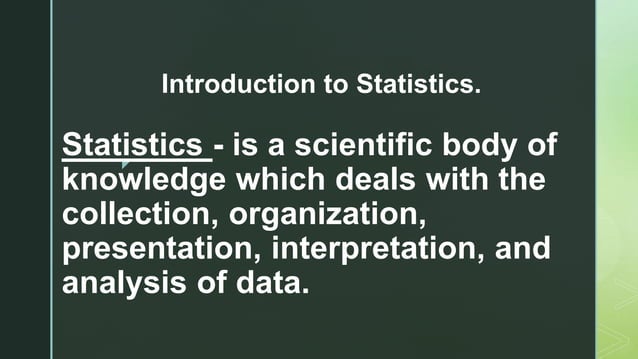 INTRODUCTION TO STATISTICS.pptx Grade-7 Slides | PPTX