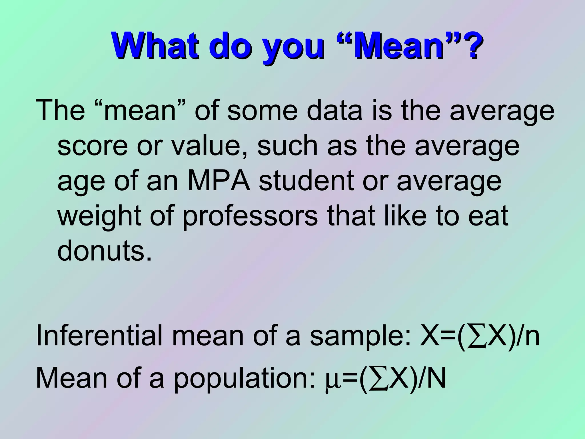 Introduction to statistics | PPT