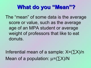 Introduction to statistics | PPT