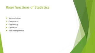 Introduction to Statistics statistics formuls | PPTX