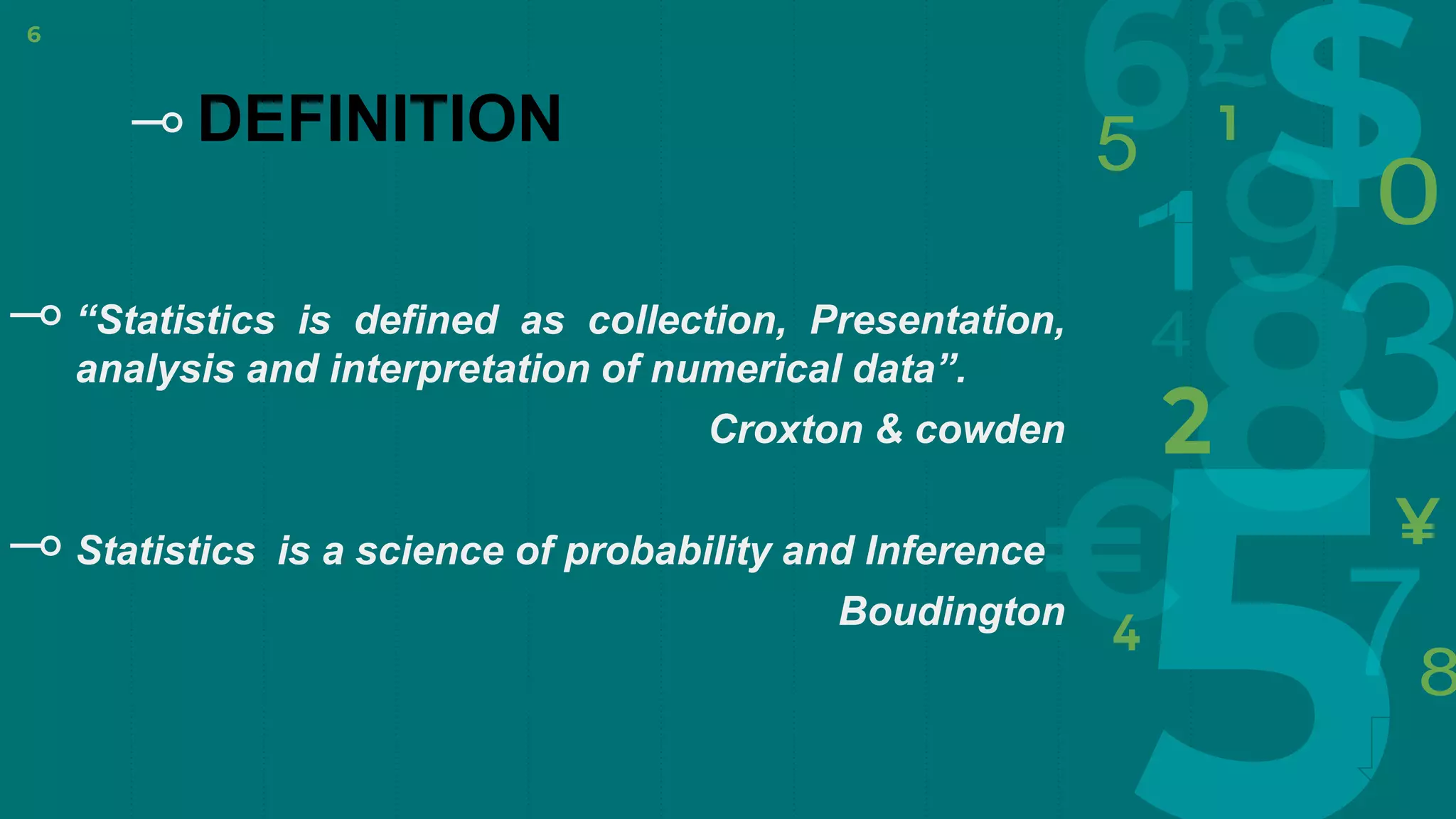 Introduction to statistics for social sciences 1 | PPTX