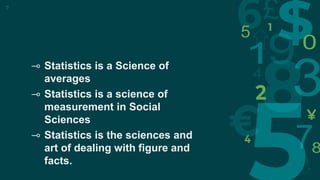 Introduction to statistics for social sciences 1 | PPTX
