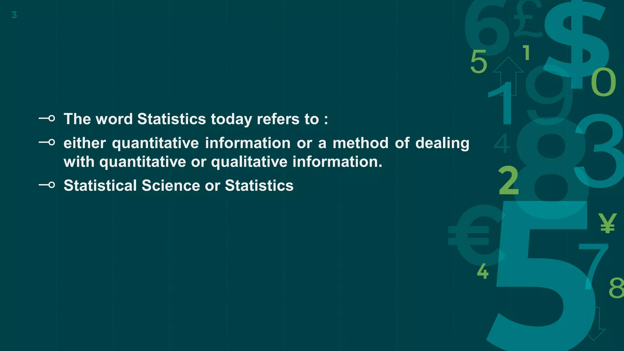 Introduction to statistics for social sciences 1 | PPTX