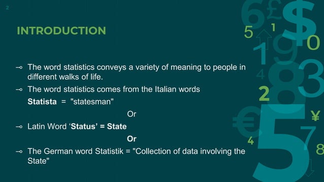 Introduction to statistics for social sciences 1 | PPT