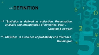 Introduction to statistics for social sciences 1 | PPT