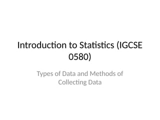 Introduction_to_Statistics_IGCSE with data | PPTX