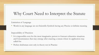 Introduction to the statutory interpretation | PPTX