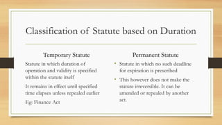 Introduction to the statutory interpretation | PPTX