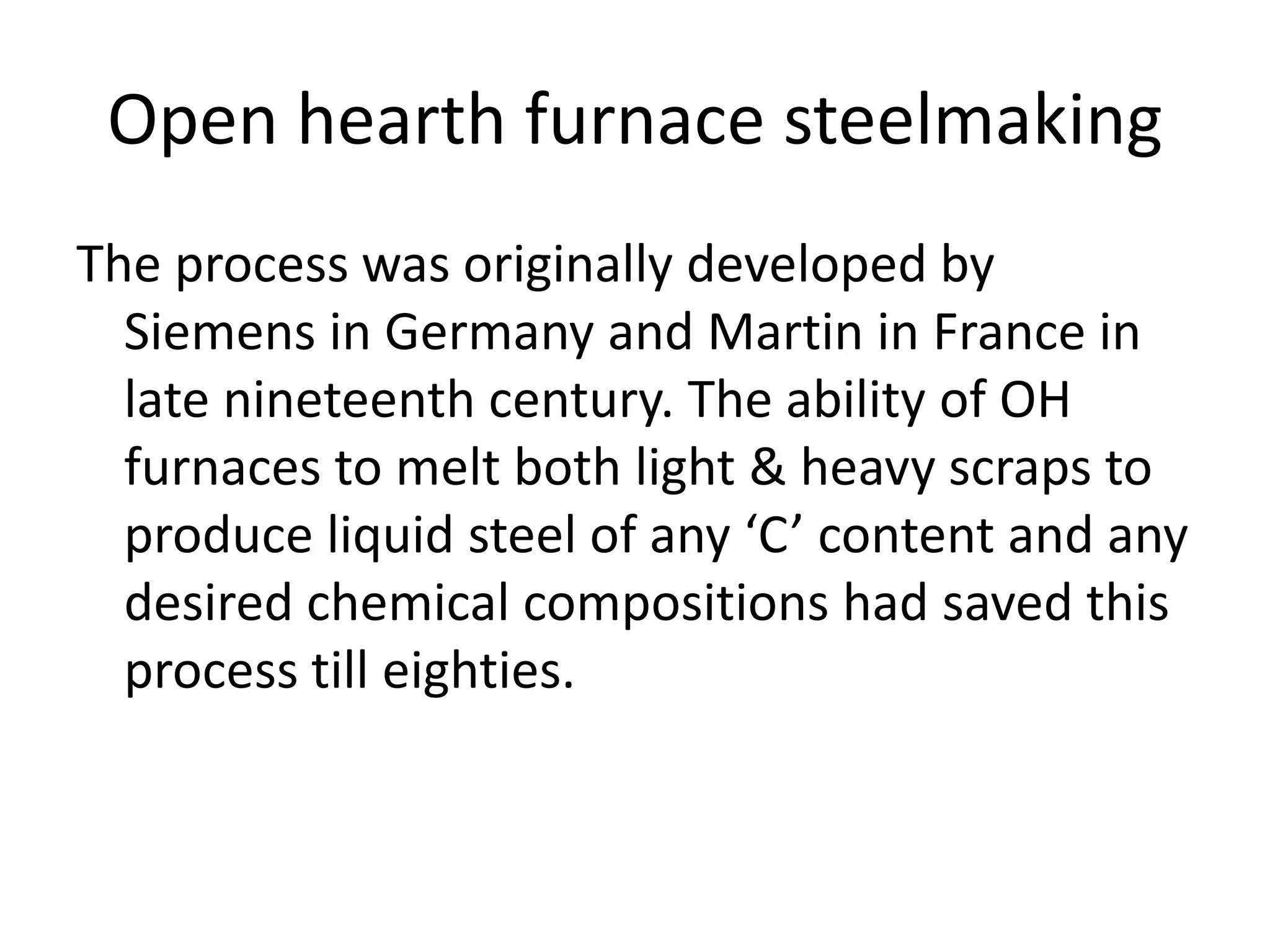 Introduction to steel making processes | PPTX