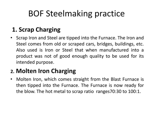 Introduction to steel making processes | PPTX | Chemistry | Science