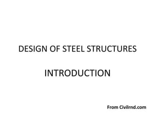 Introduction to Steel structures in architecture | PPT