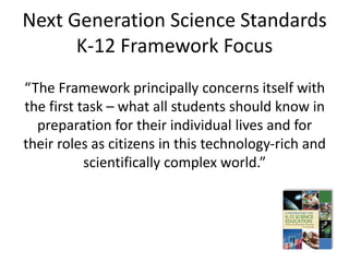 CE-FE-1 Introduction to Stem and the K-12 Science Framework | PPT