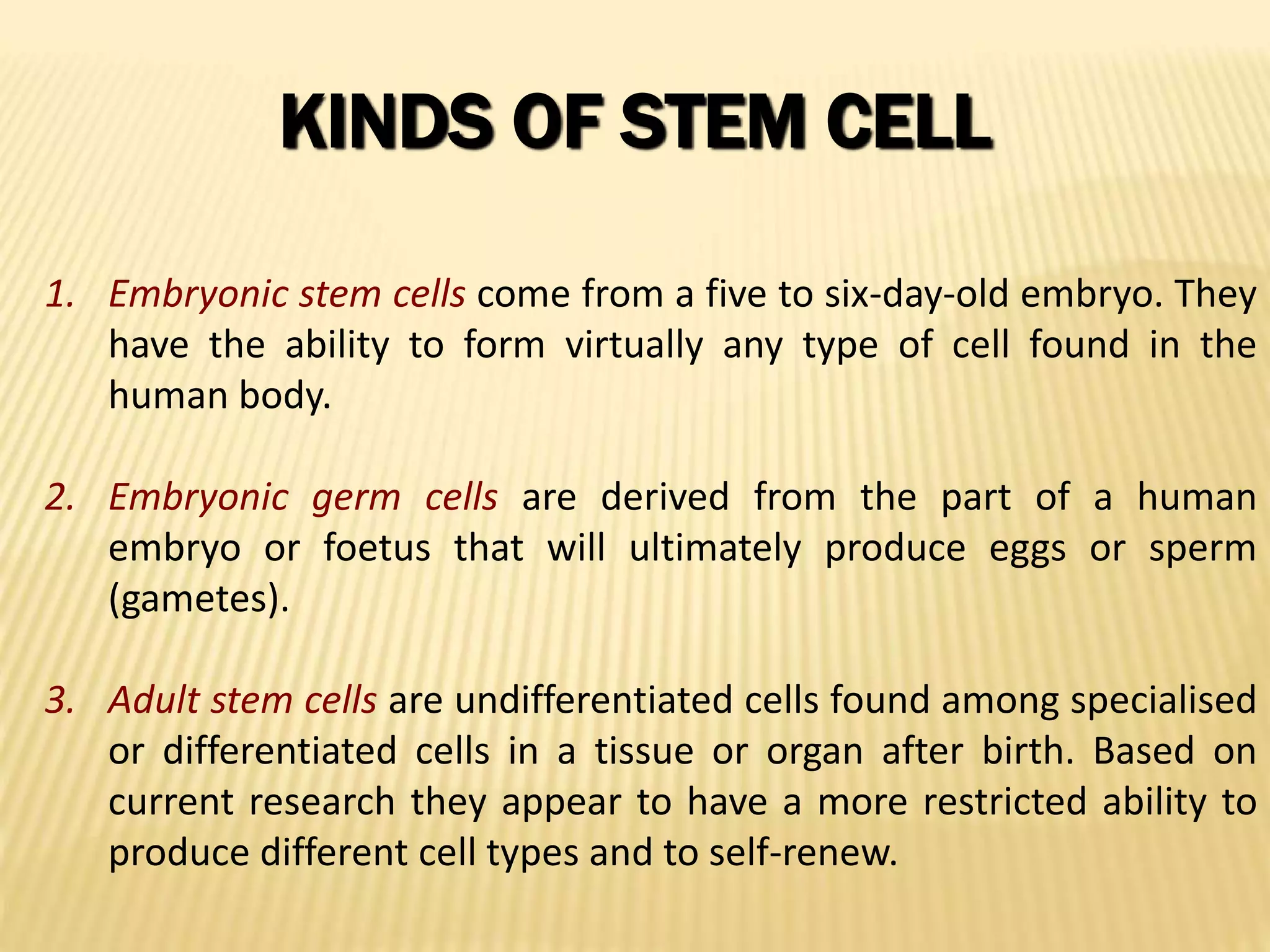 Introduction to stem cell | PPTX