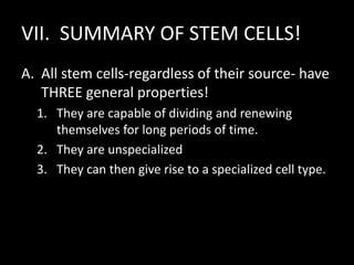 Introduction to stem cell notes | PPTX | Biological Sciences | Science