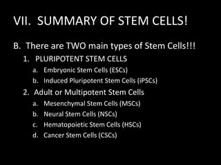 Introduction to stem cell notes | PPTX