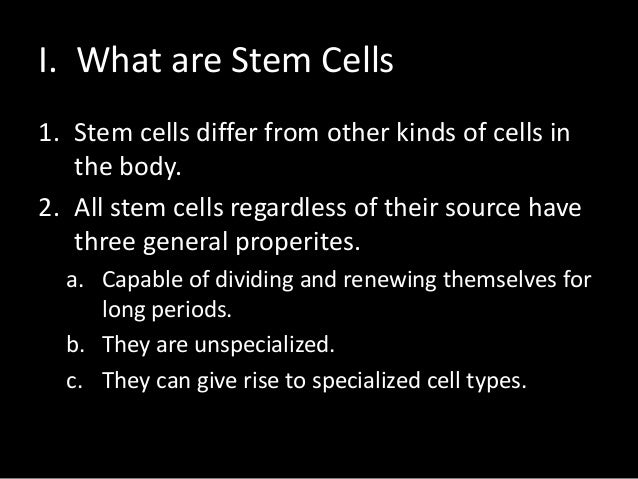 Introduction to stem cell notes