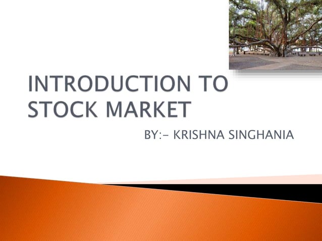 Introduction to stock market | PPT