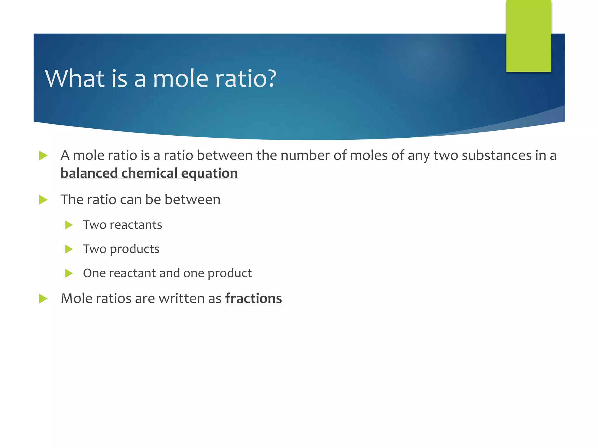 Introduction to stoichiometry | PPTX