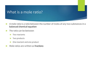 Introduction to stoichiometry | PPTX