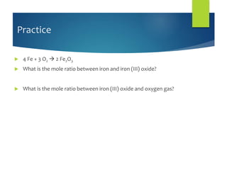 Introduction to stoichiometry | PPTX