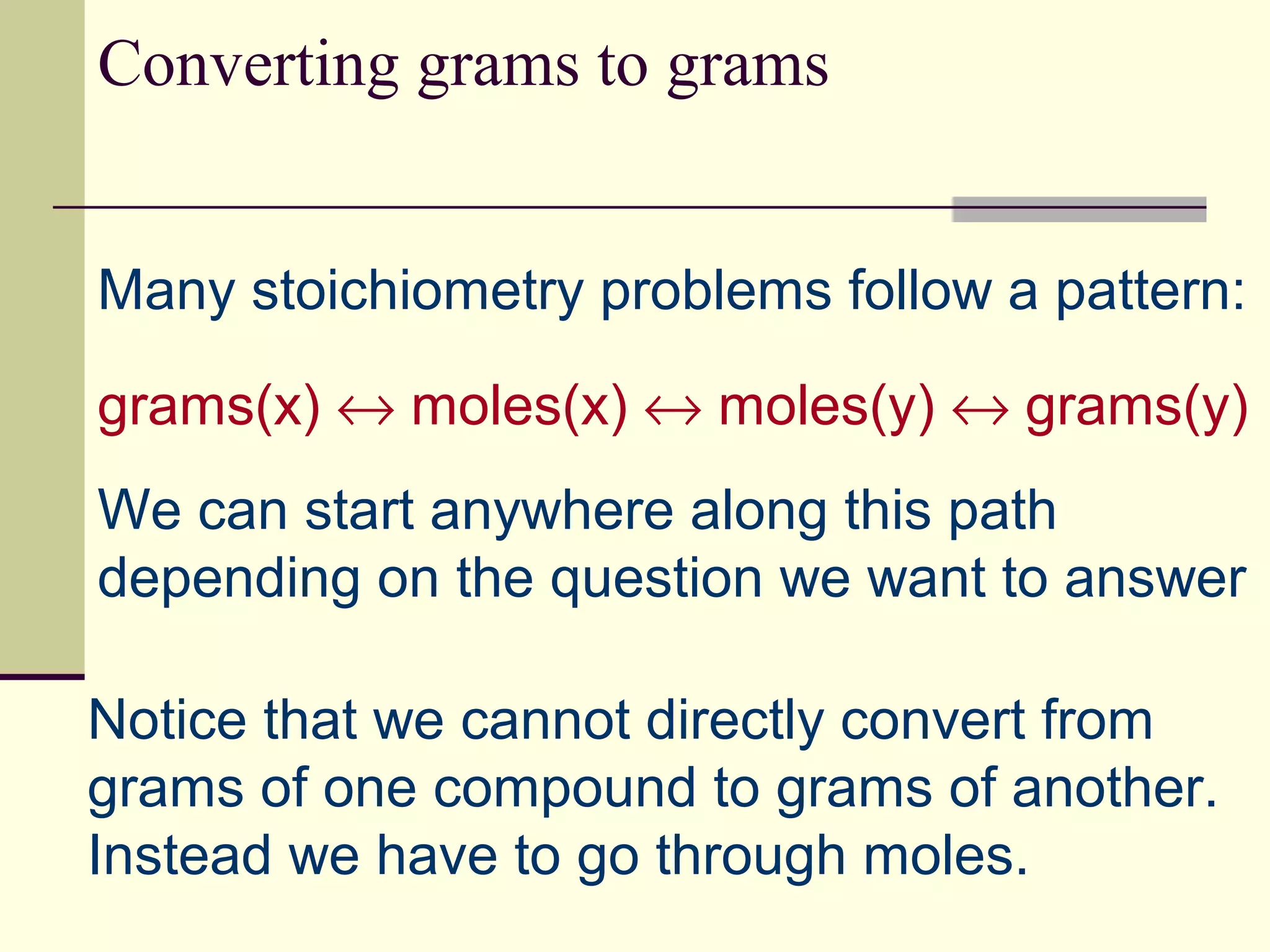 Introduction to stoichiometry | PPT