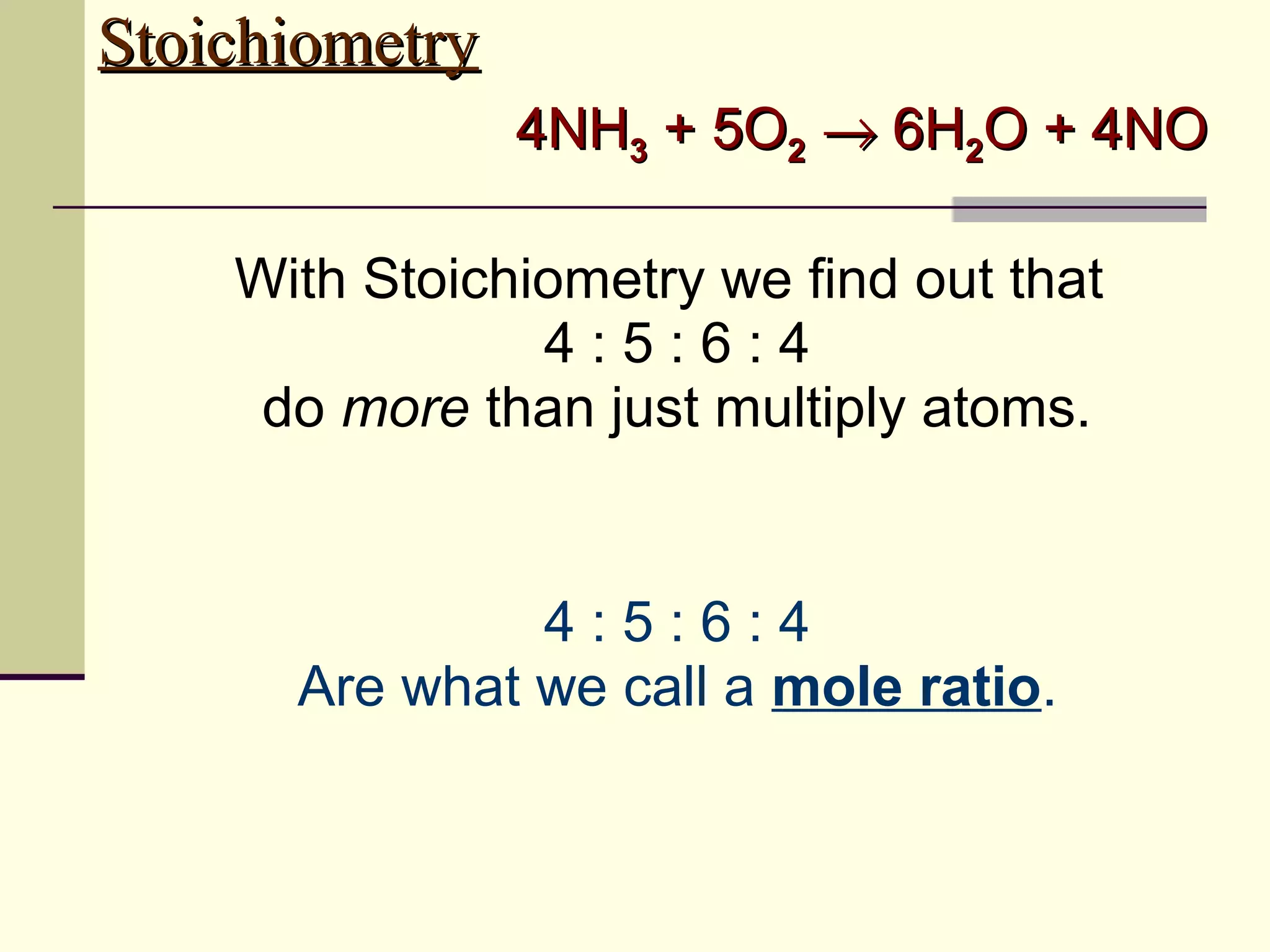 Introduction to stoichiometry | PPT