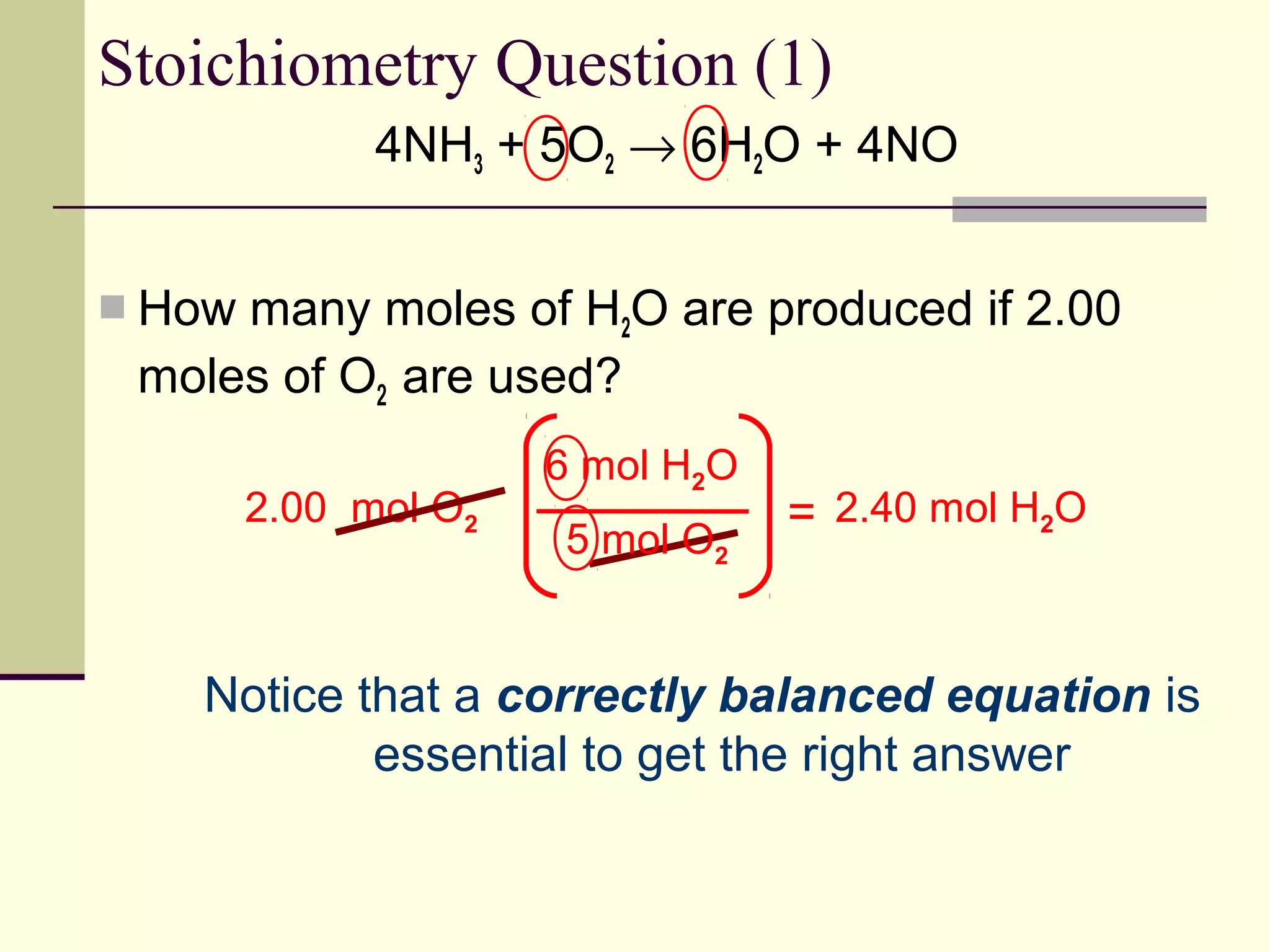Introduction to stoichiometry | PPT