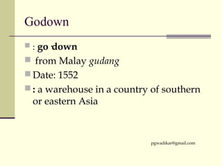 Stores, warehouse and godown | PPT