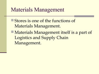 Stores, warehouse and godown | PPT
