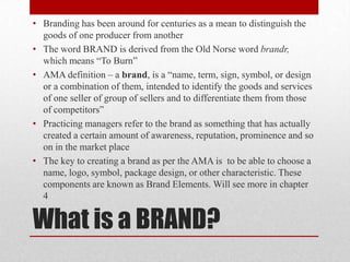 Introduction to strategic brand management | PPTX