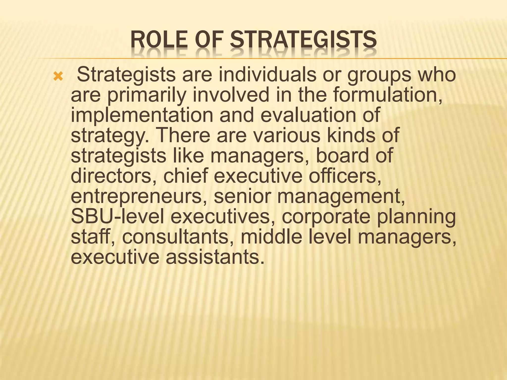 Introduction to Strategic Management | PPT