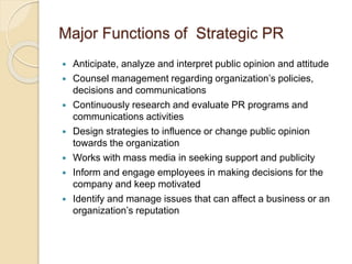 Introduction to strategic planning in public relation | PPTX